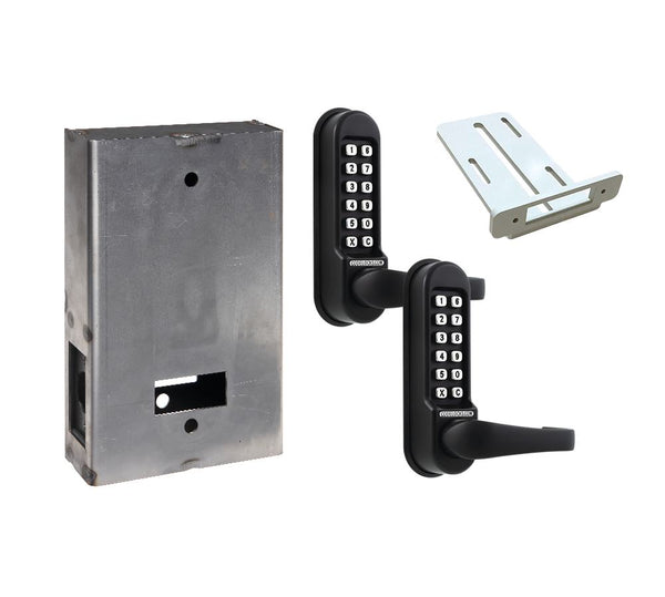 Gate Lock with Code - 500 Series Back to Back Steel Gate Box Kit - Mec - HingeOutlet