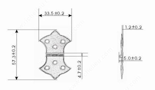 butterfly hinges sizes