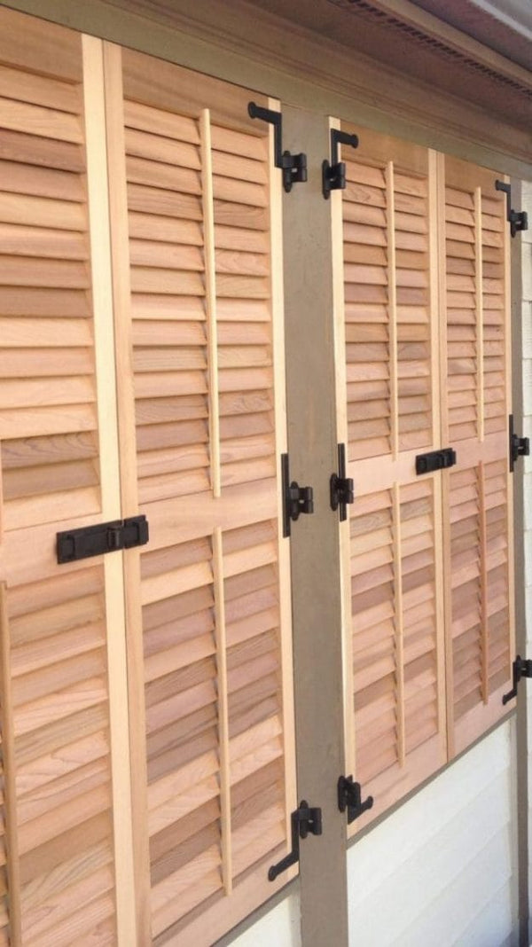 L Style Shutter Hinges - Mid Range Hinge - Minimal Offset - Cast Iron - HingeOutlet