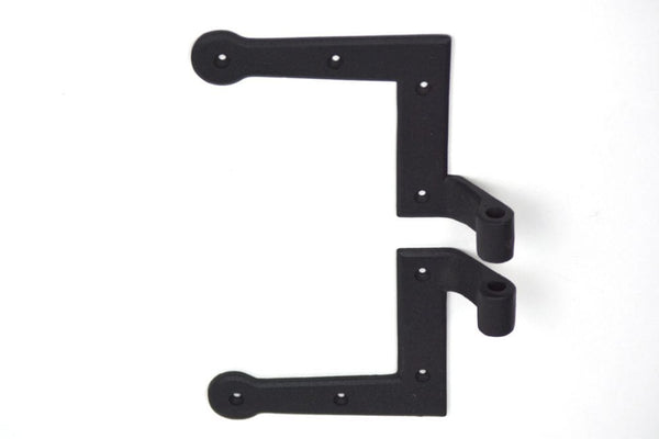 L Style Shutter Hinges - NY Style 3/4" Inch Offset - Cast Iron - Black - HingeOutlet