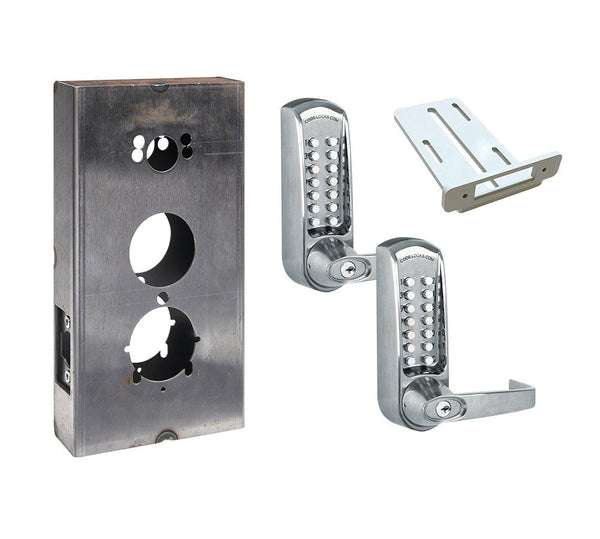 Gate Lock with Code - 600 Series Back to Back Steel Gate Box Kit - Mec ...