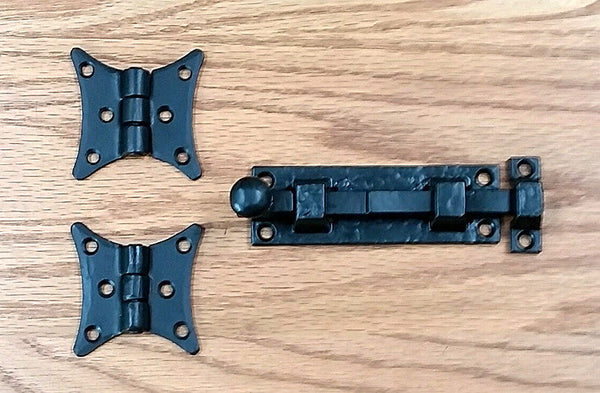 Door and Gate Grille Door Mounting Kit #5-C - Black Powder Coat Finish ...