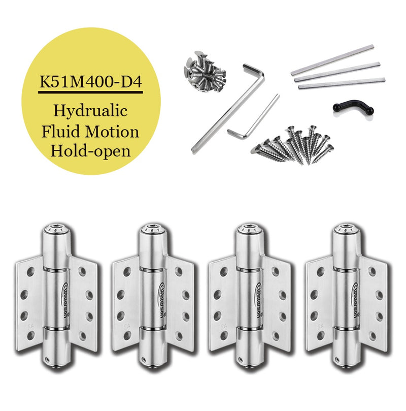 Heavy Duty Self-Closing Spring Hinges / Door Closers - 4" Inch x 4" In ...