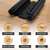 Zinc Adjustable Double Action Spring Hinges - 3 inches to 6 inches ...