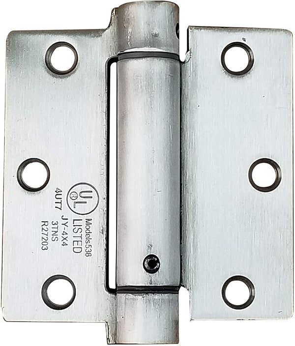 Residential Self-Closing Spring Hinges 3 1/2" Square - Stainless Steel ...