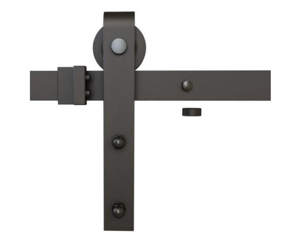 Barn Door Hinges / Hardware Kit - Face Mount Bent Strap Wheel - 6' Foot ...