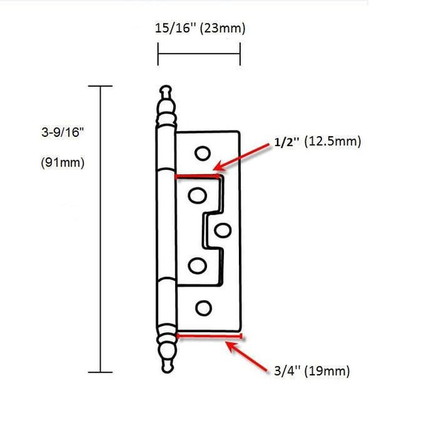 Bifold Hinges - Classic Metal Bifold Hinge - Multiple Finishes ...