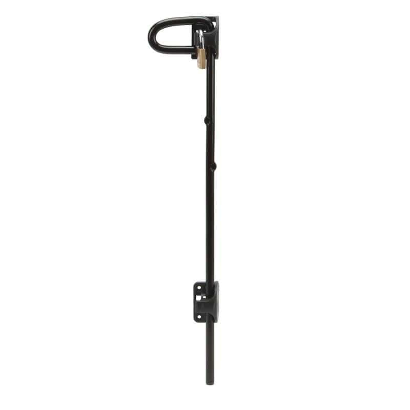 Drop Bolt for Metal Wood or Vinyl Gates - 24"- Black Stainless Steel ...