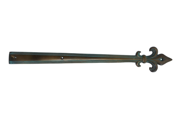 Faux Strap Hinge for Shutters - Orleans - Fleur-de-lis Tip - 17-1/2" I ...