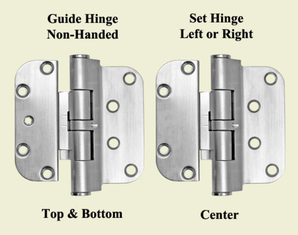 Hoppe Horizontal Vertical Adjustable Guide Hinges - 4" Wide x 3 5/8 ...