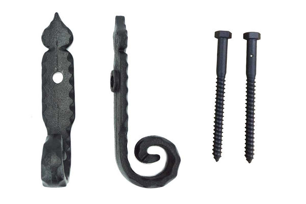 Shutter Dogs / Tiebacks - Rat Tail with Lag - 6-1/4" Inch - Cast Iron ...
