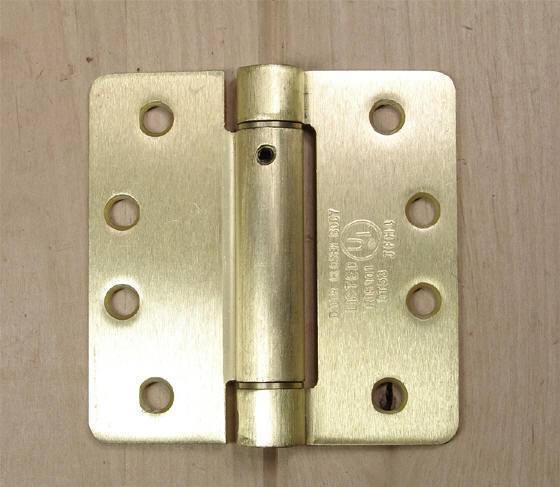 4" x 4" Spring Hinges with 1/4" radius corners and Template hole ...