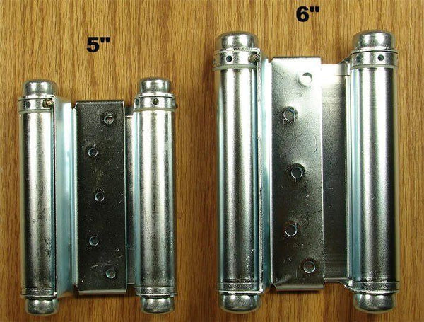 Zinc Adjustable Double Action Spring Hinges - 3 inches to 6 inches - HingeOutlet